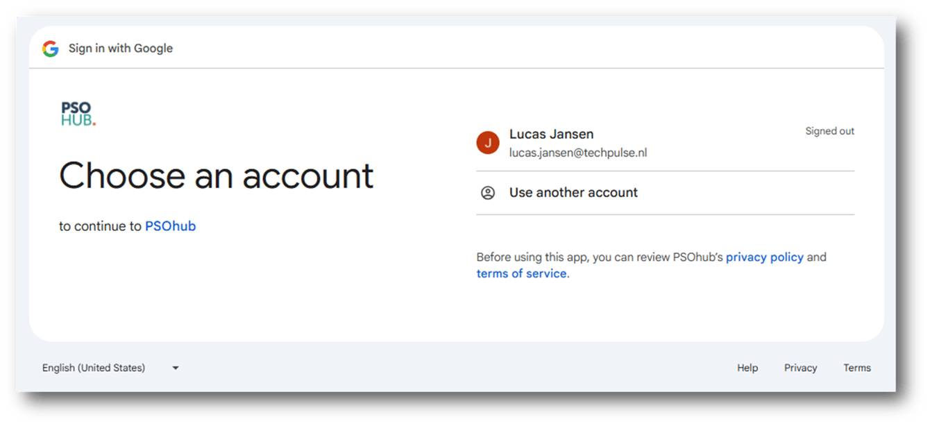 Single Sign On (SSO) in PSOhub